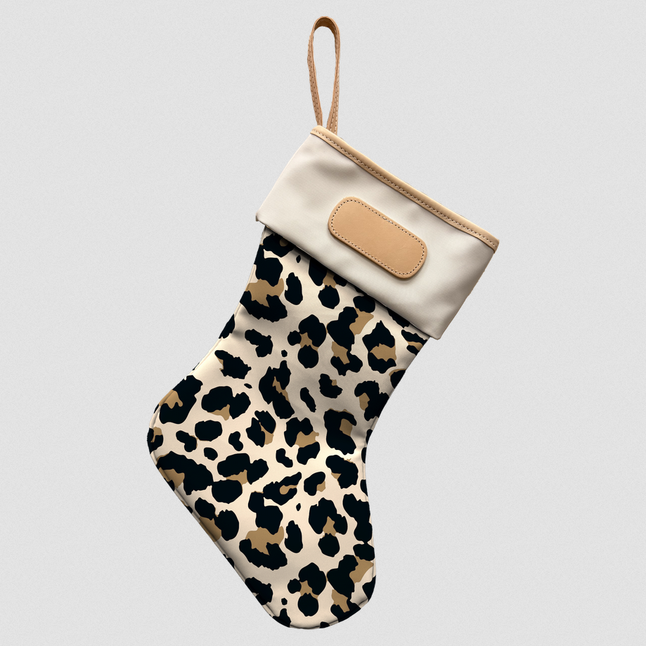 JH #1225 Christmas Stocking- Leopard – Rhinestone Angel