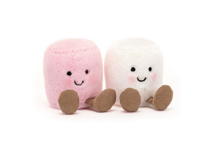 Jellycat Amuseables Pink and White Marshmallows – Rhinestone Angel